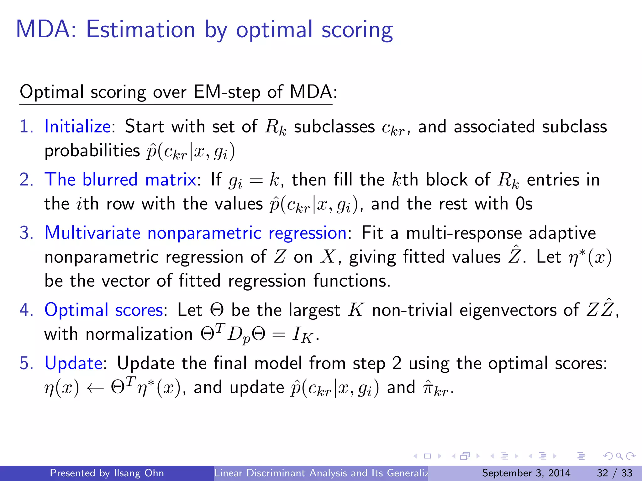 Linear Discriminant Analysis and Its Generalization | PDF