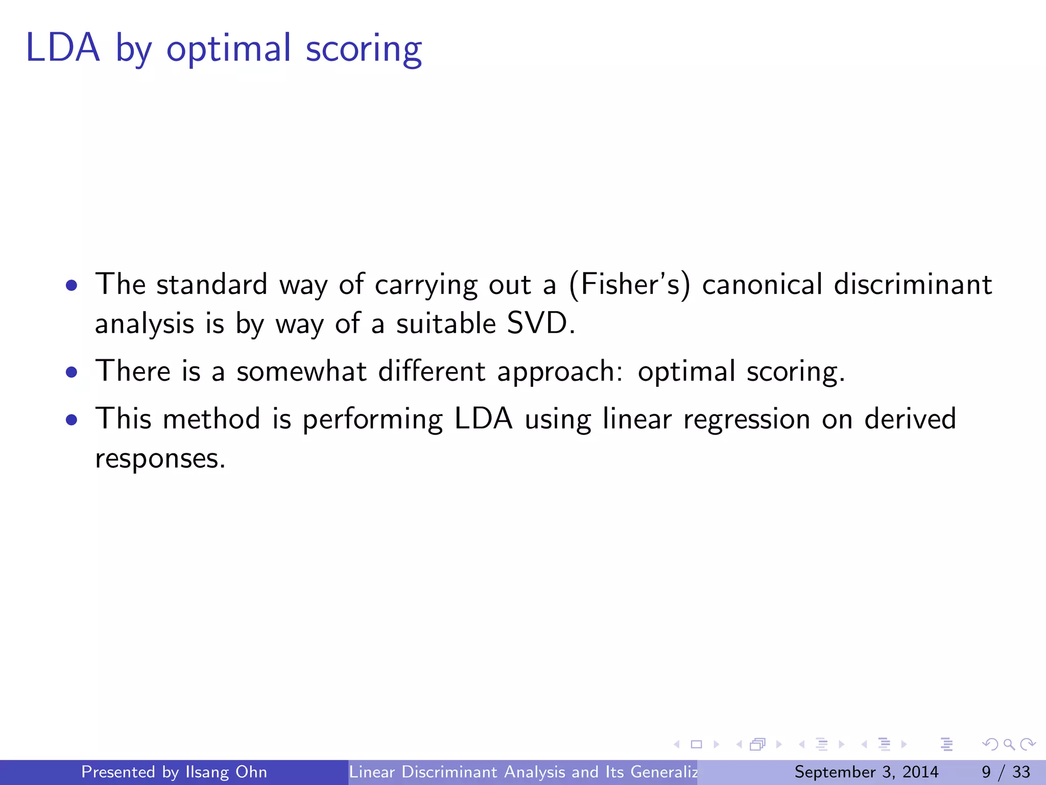 Linear Discriminant Analysis and Its Generalization | PDF