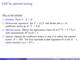 Linear Discriminant Analysis and Its Generalization | PDF