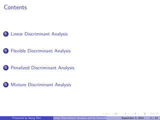 Linear Discriminant Analysis and Its Generalization | PDF