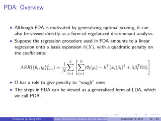 Linear Discriminant Analysis and Its Generalization | PDF
