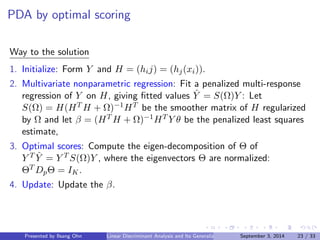 Linear Discriminant Analysis and Its Generalization | PDF