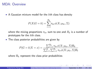 Linear Discriminant Analysis and Its Generalization | PDF