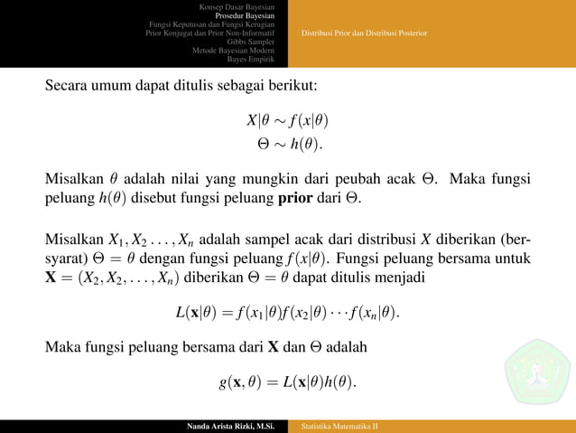BAYESIAN ANALYSIS STATISTIC MATHEMATICS F | PPT