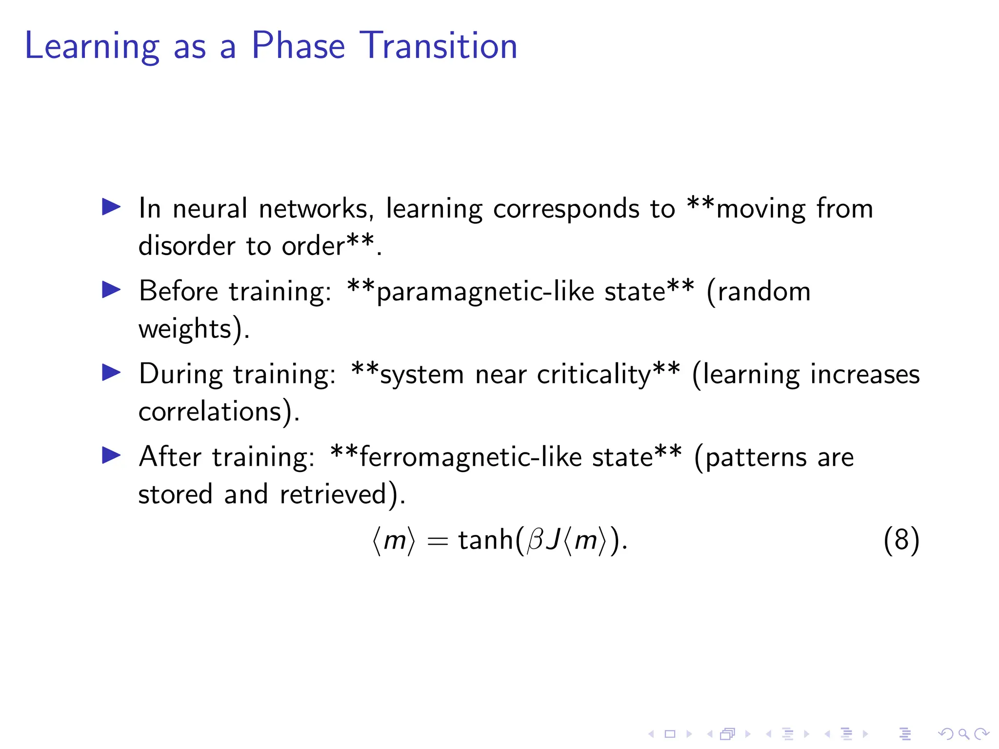 Overview of basic statistical mechanics of NNs | PDF