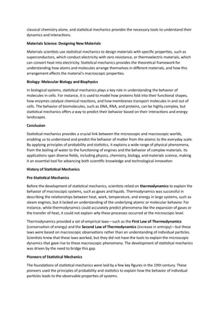 STATitical MECHanics lecture notes for undergrad PART | PDF