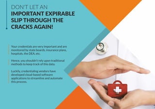 MONITORING YOUR CREDENTIALING EXPIRABLES | PDF
