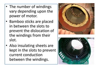 Stator and rotor of a monoblock motor | PPTX
