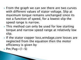 Stator controlled induction motor drive | PPTX