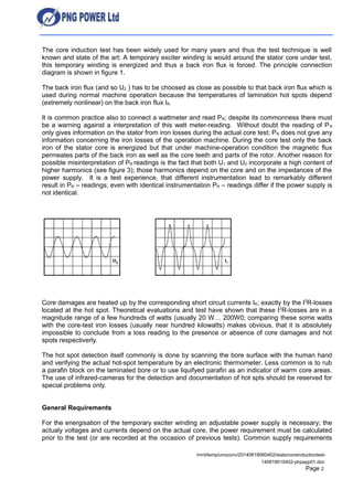 Stator core induction test | DOC