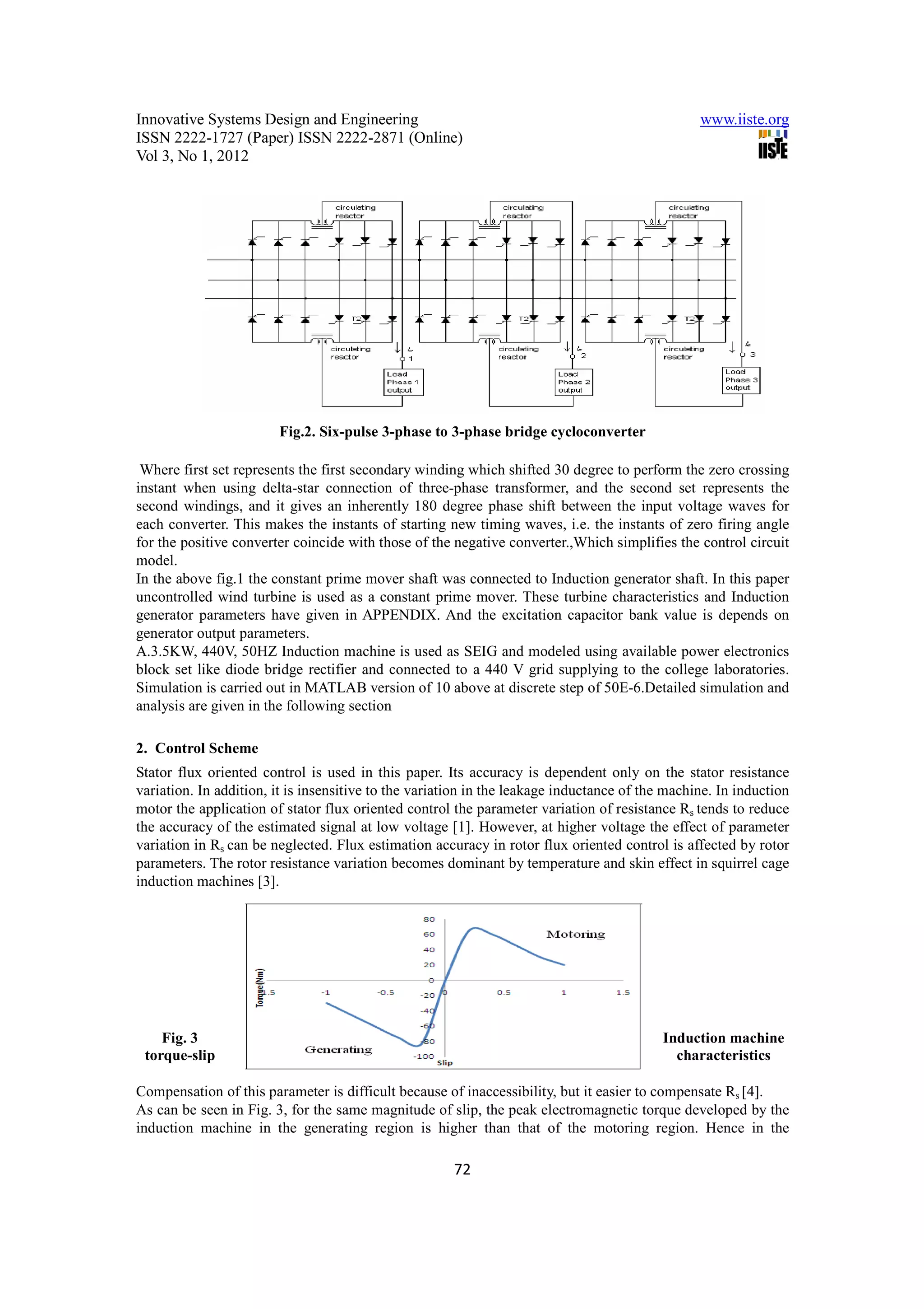 Stator Flux Oriented Vector Control Of Wind Driven Self Excited