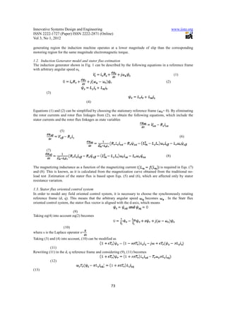Stator flux oriented vector control of wind driven self excited induction generator connected to ...