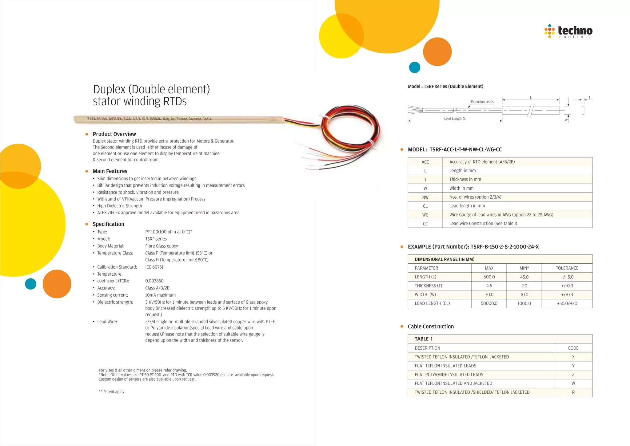 Stator Resistance Temperature Detector (RTD) Catalog | PDF