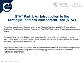 STAT Part 1: An Introduction to the Strategic Tensions Assessment Tool ...
