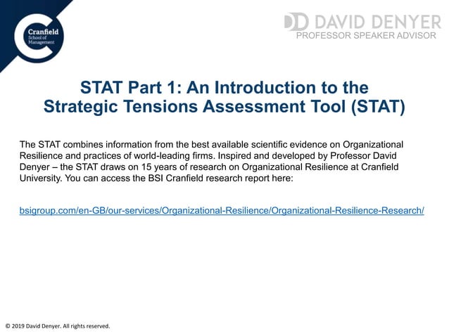 STAT Part 1: An Introduction to the Strategic Tensions Assessment Tool ...
