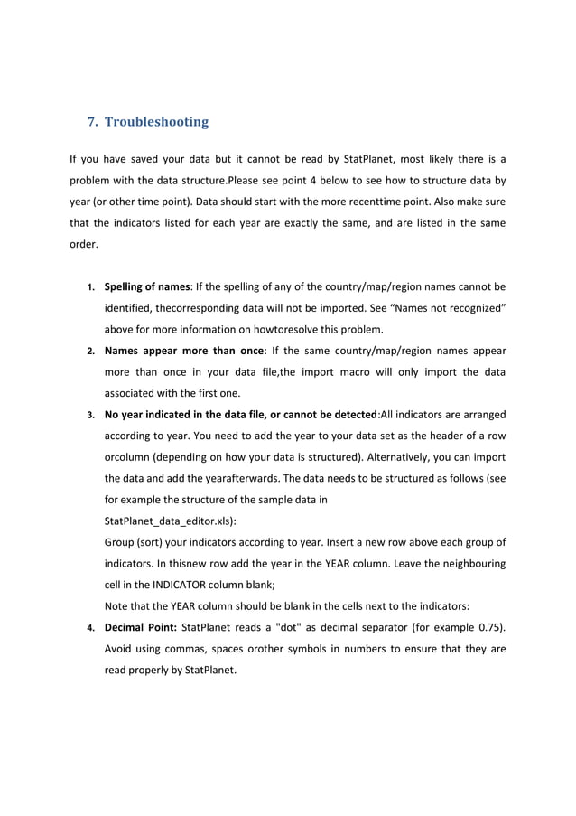 Stat planet - tutorial | PDF