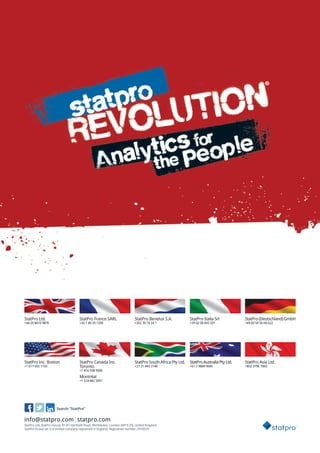 StatPro Revolution brochure - Summer 2012 | PDF | Financial Industry ...
