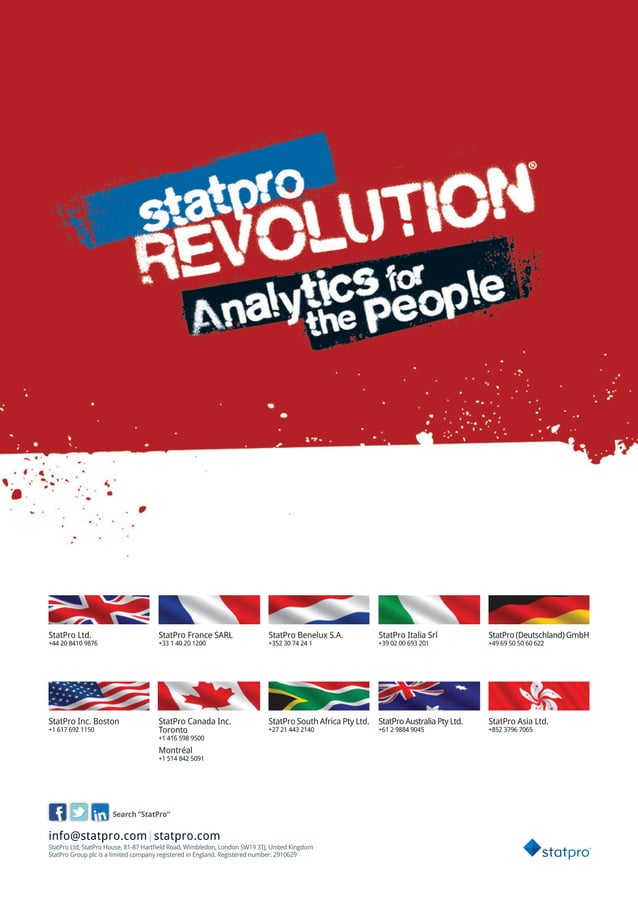 StatPro Revolution brochure - Summer 2012 | PDF