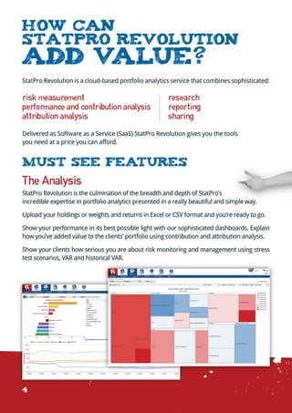 StatPro Revolution brochure - Summer 2012 | PDF | Financial Industry ...