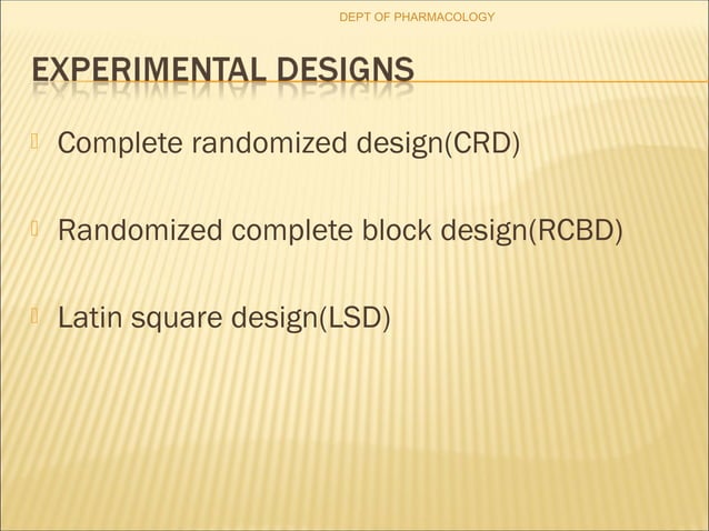 ANOVA & EXPERIMENTAL DESIGNS | PPT