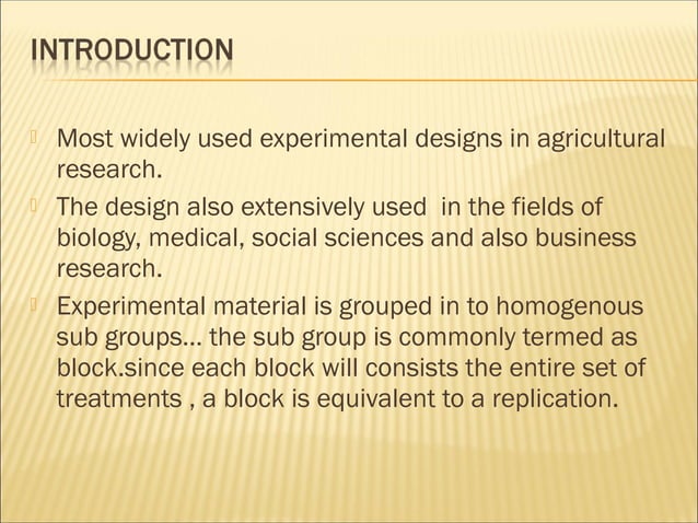 ANOVA & EXPERIMENTAL DESIGNS | PPT