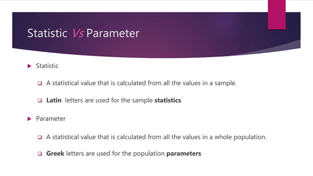 Introduction to Statistics - Basic concepts | PPTX | Science