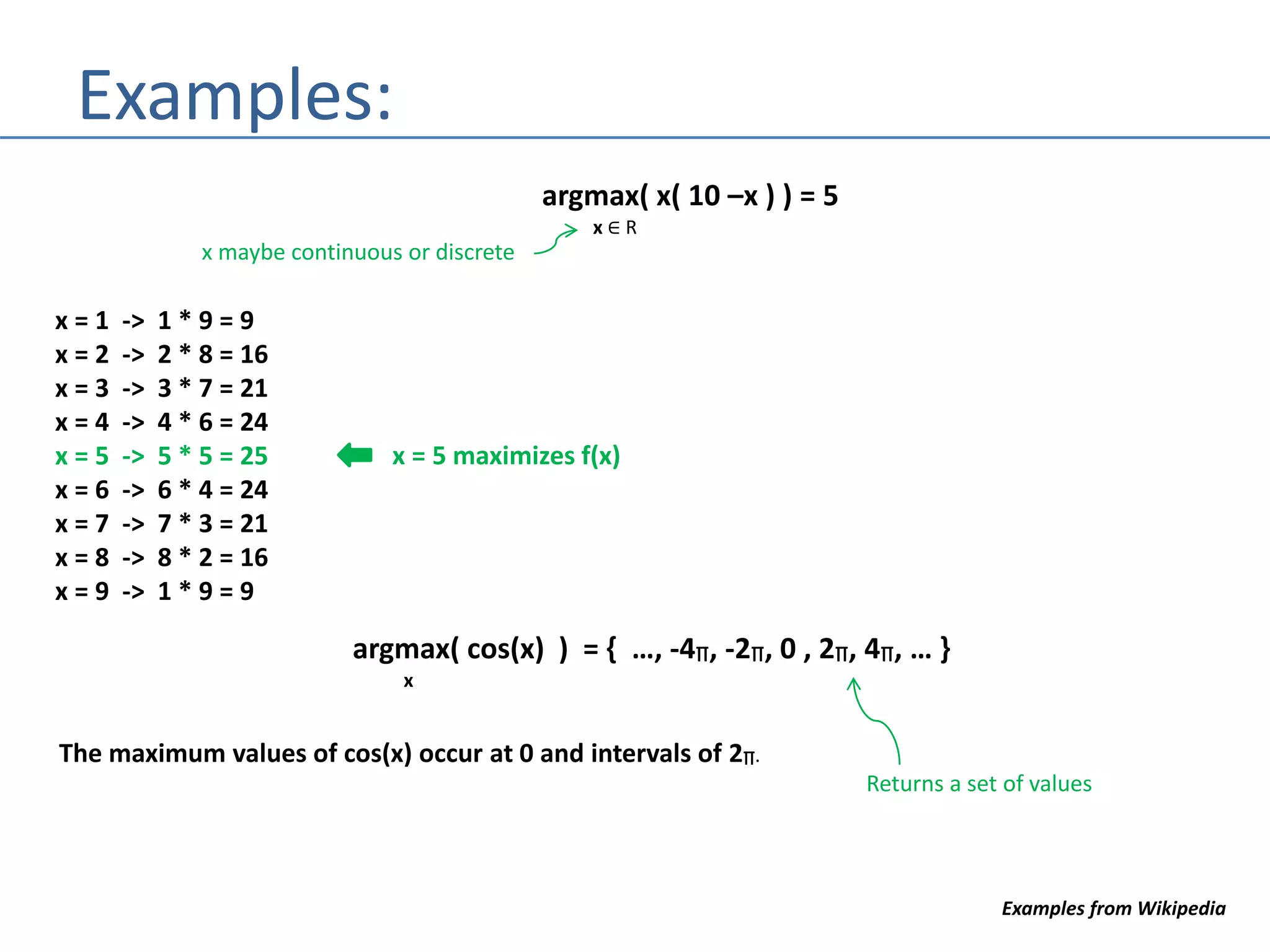 Statistics - ArgMax Equation | PPTX