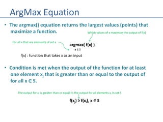 Statistics - Argmax Equation | Ppt