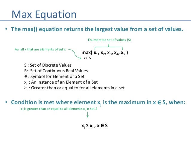 Statistics - Argmax Equation