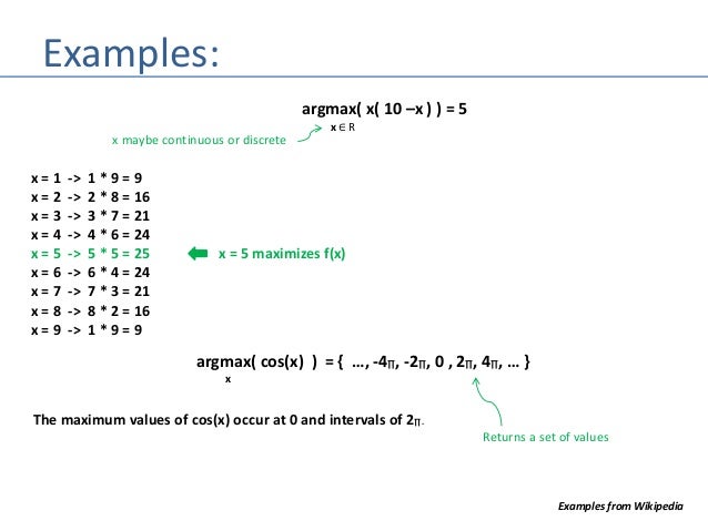Statistics - Argmax Equation