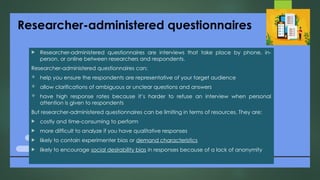 Data Collections and Questionnaire- Stat | PPT