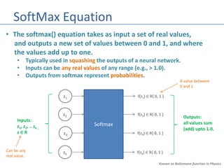 Statistics - SoftMax Equation | PPT