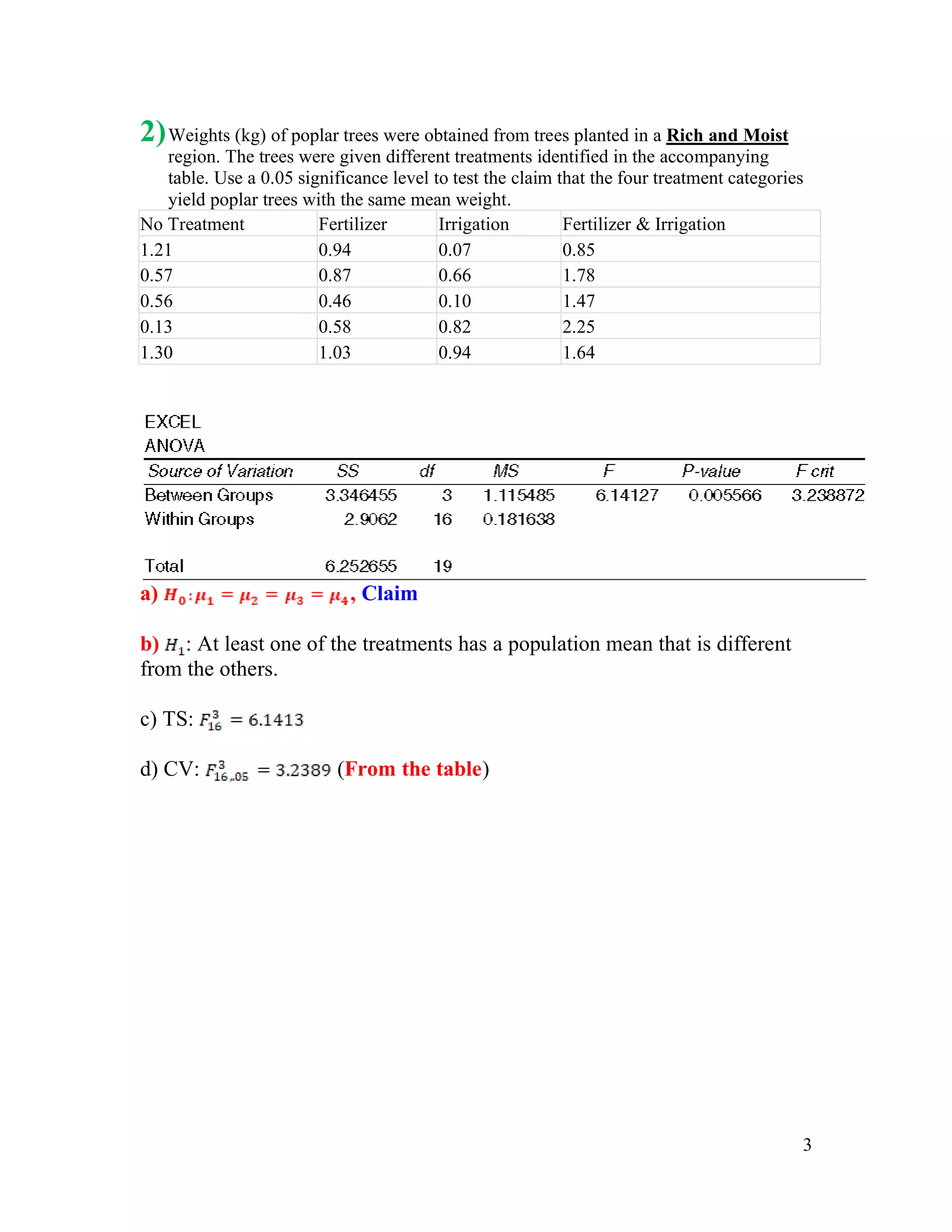 Stat sample test ch 12 solution | PDF | Science