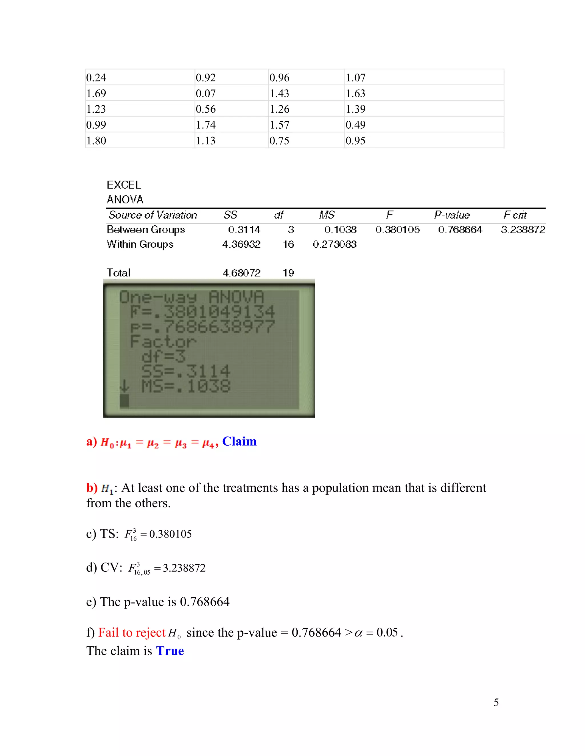 Stat sample test ch 12 solution | PDF | Science