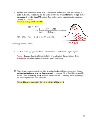 Solution to the Practice Test 3A, Normal Probability Distribution | PDF