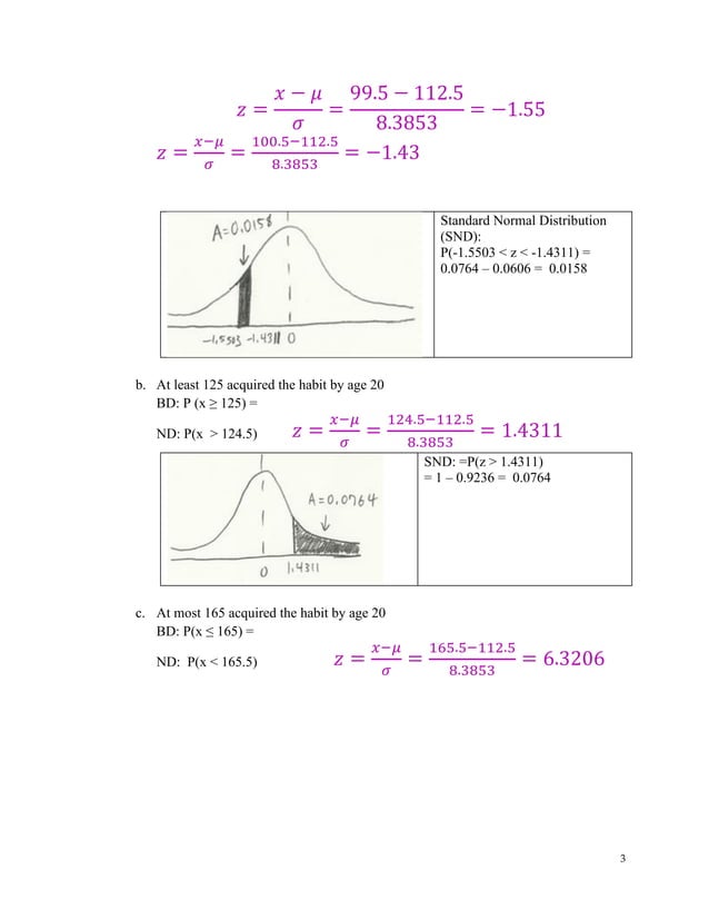 Solution to the Practice Test 3A, Normal Probability Distribution | PDF