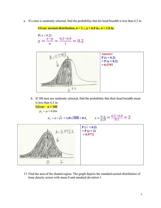 Solution to the Practice Test 3A, Normal Probability Distribution | PDF