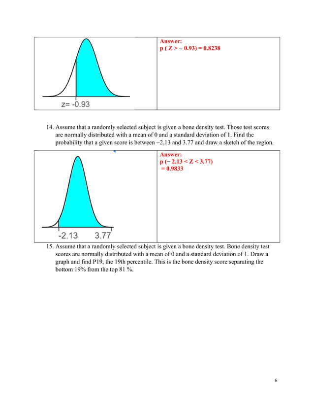 Solution to the Practice Test 3A, Normal Probability Distribution | PDF