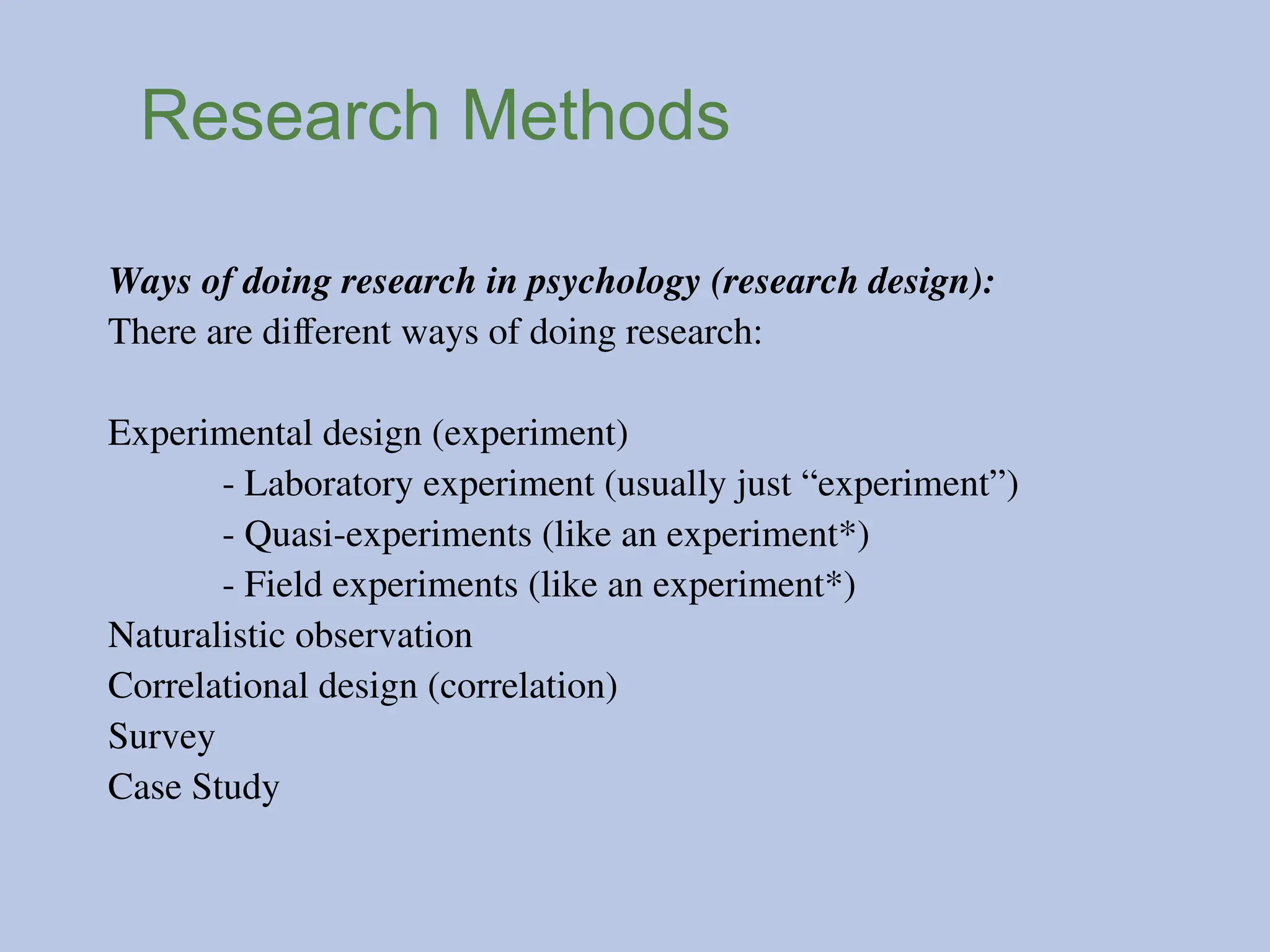 AP Psychology Research Methods and Stats PPT | PPT