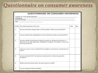 ppt on consumer awareness survey | PPTX