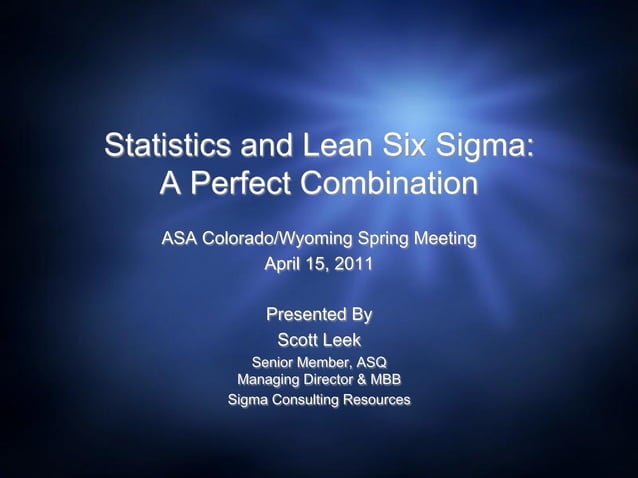 Statistics & Lean Six Sigma | PDF | Manufacturing Industry | Industries