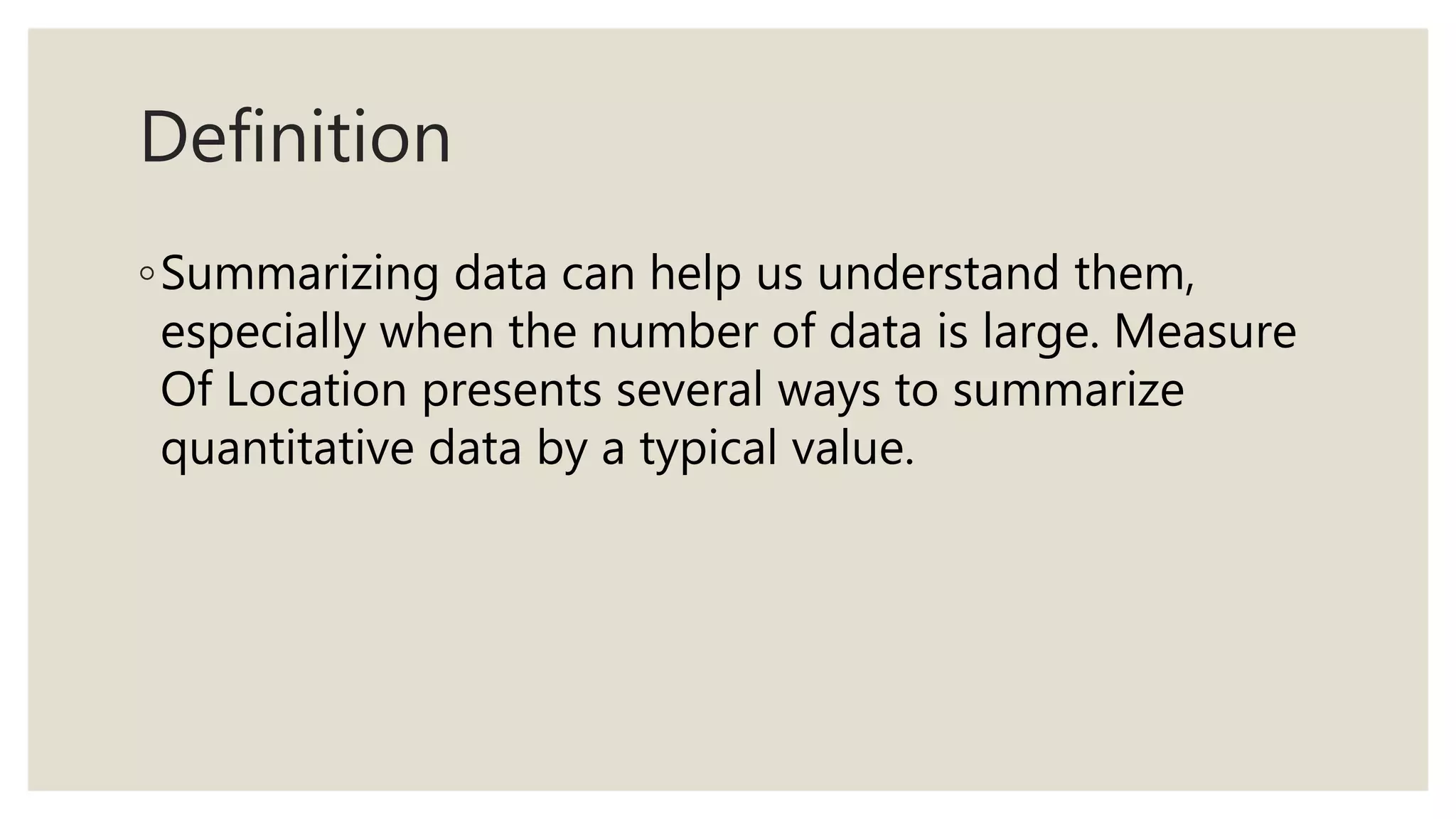 Stats measures of location 1 | PPTX