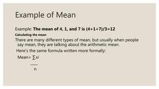 Stats measures of location 1 | PPTX
