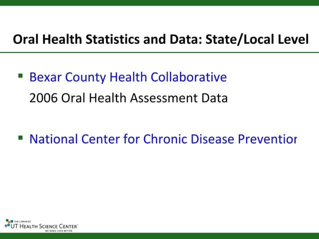 Module 3: Oral Health Data Tools and Statistics | PPT | Dental Health ...