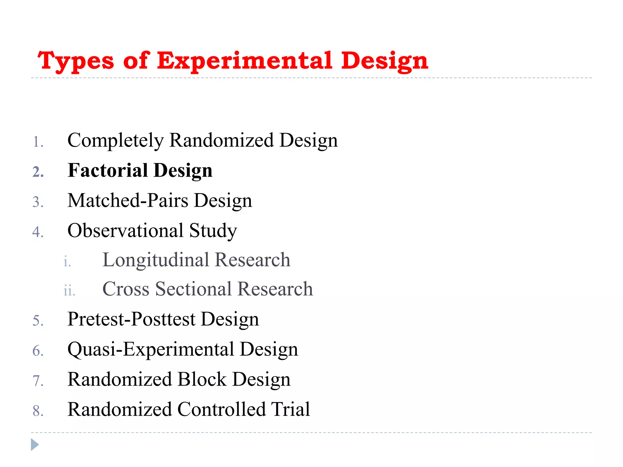 Factorial Design | PPTX