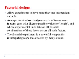 Factorial Design | PPTX