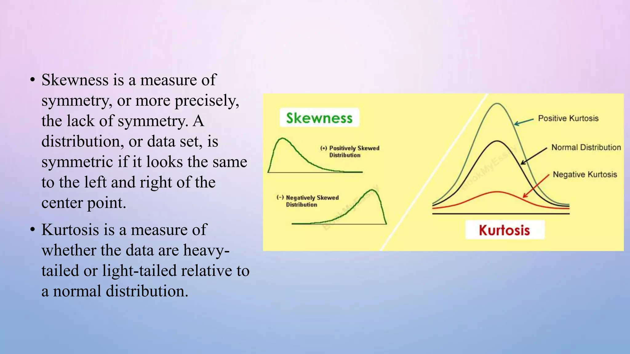 Skewness and kurtosis ppt | PPTX