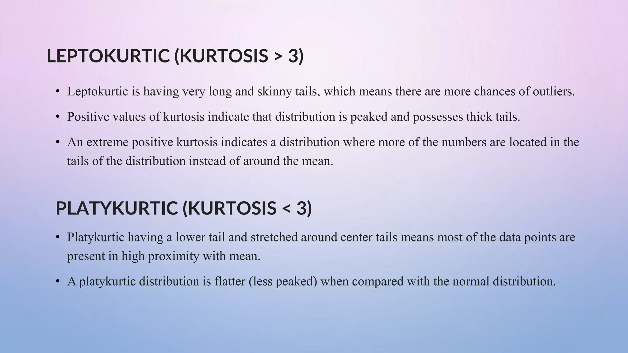 Skewness and kurtosis ppt | PPTX