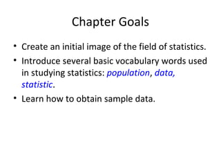 Statistics Vocabulary Chapter 1 | PPT