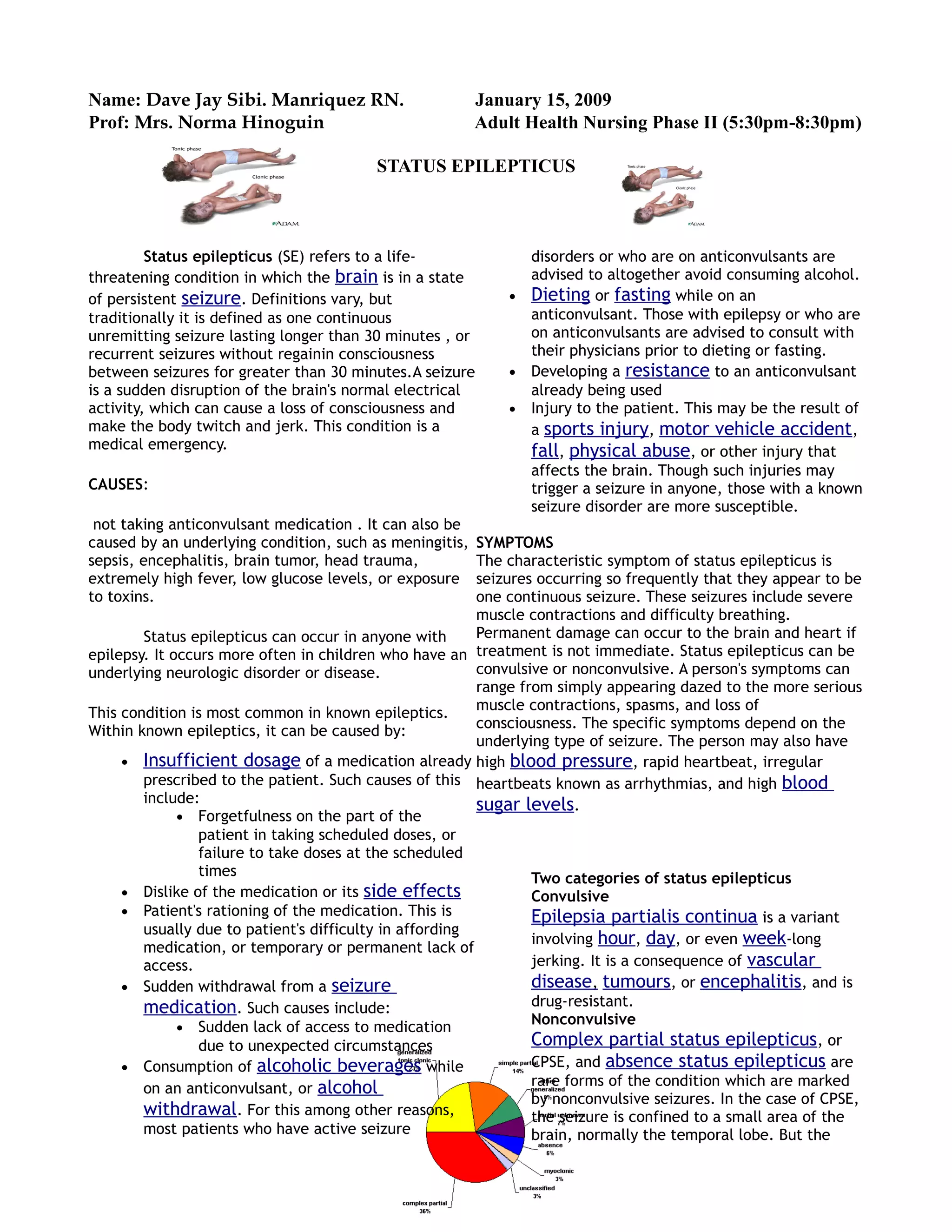 STATUS EPILEPTICUS | DOC